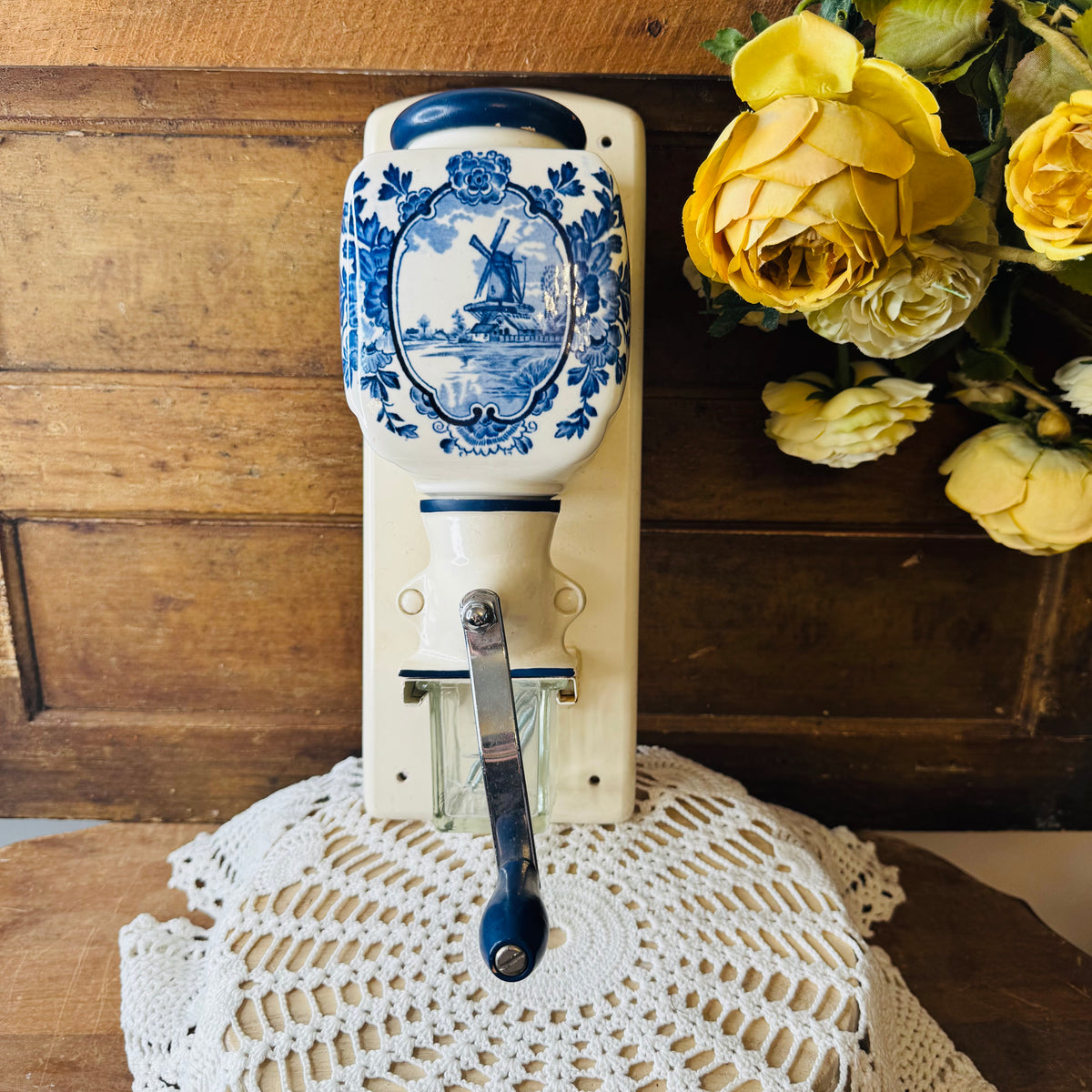 VINTAGE DELFT WALL MOUNT COFFEE GRINDER – Faux Your Eyes Only Boutique
